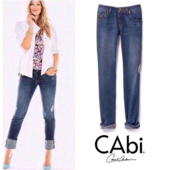 CAbi | Jeans | Cabi Jeans 565 Mojave Distressed Slim Boyfriend | Poshmark
